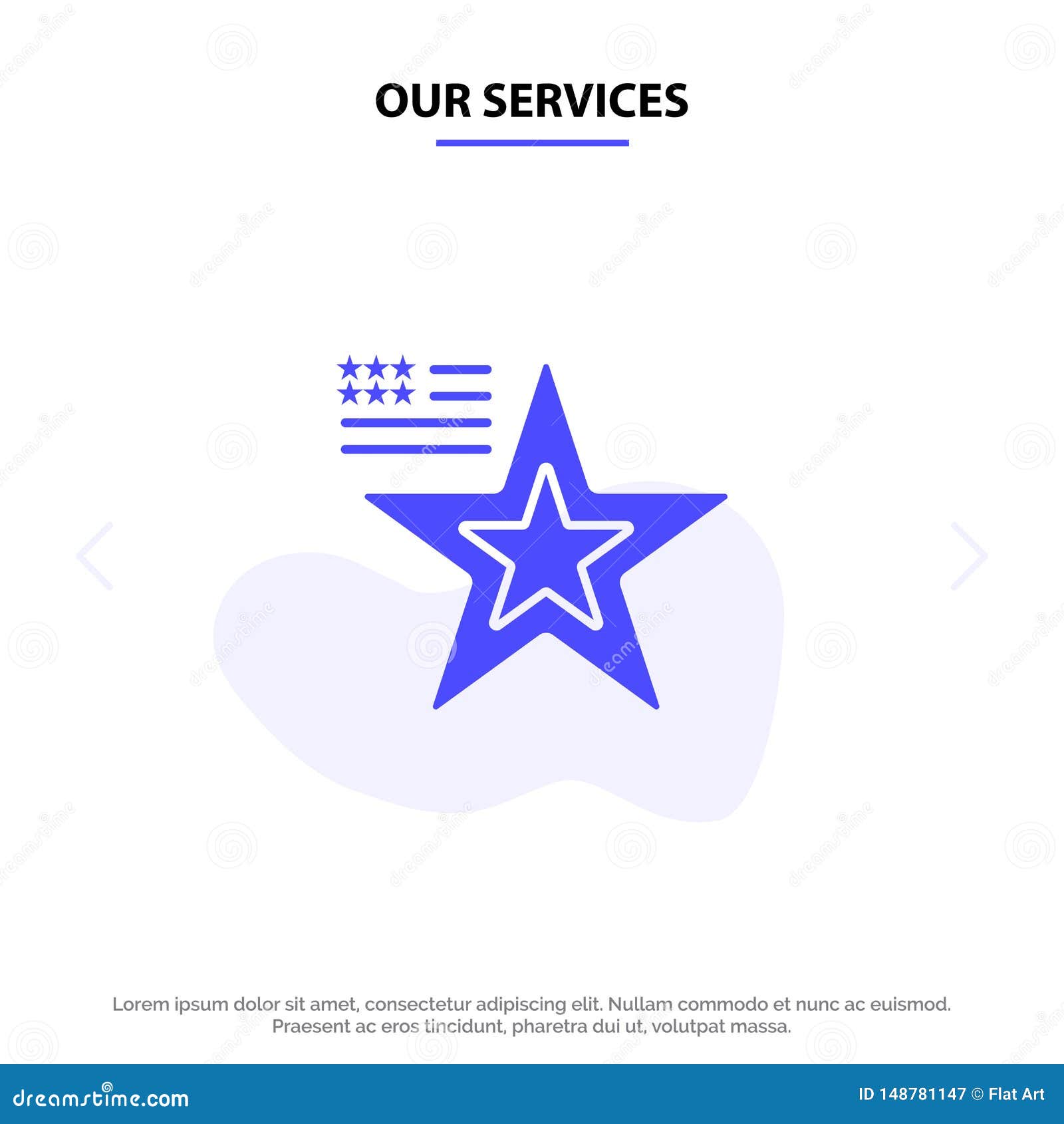 Our Services Star, American, Flag, Usa Solid Glyph Icon Web Card ...