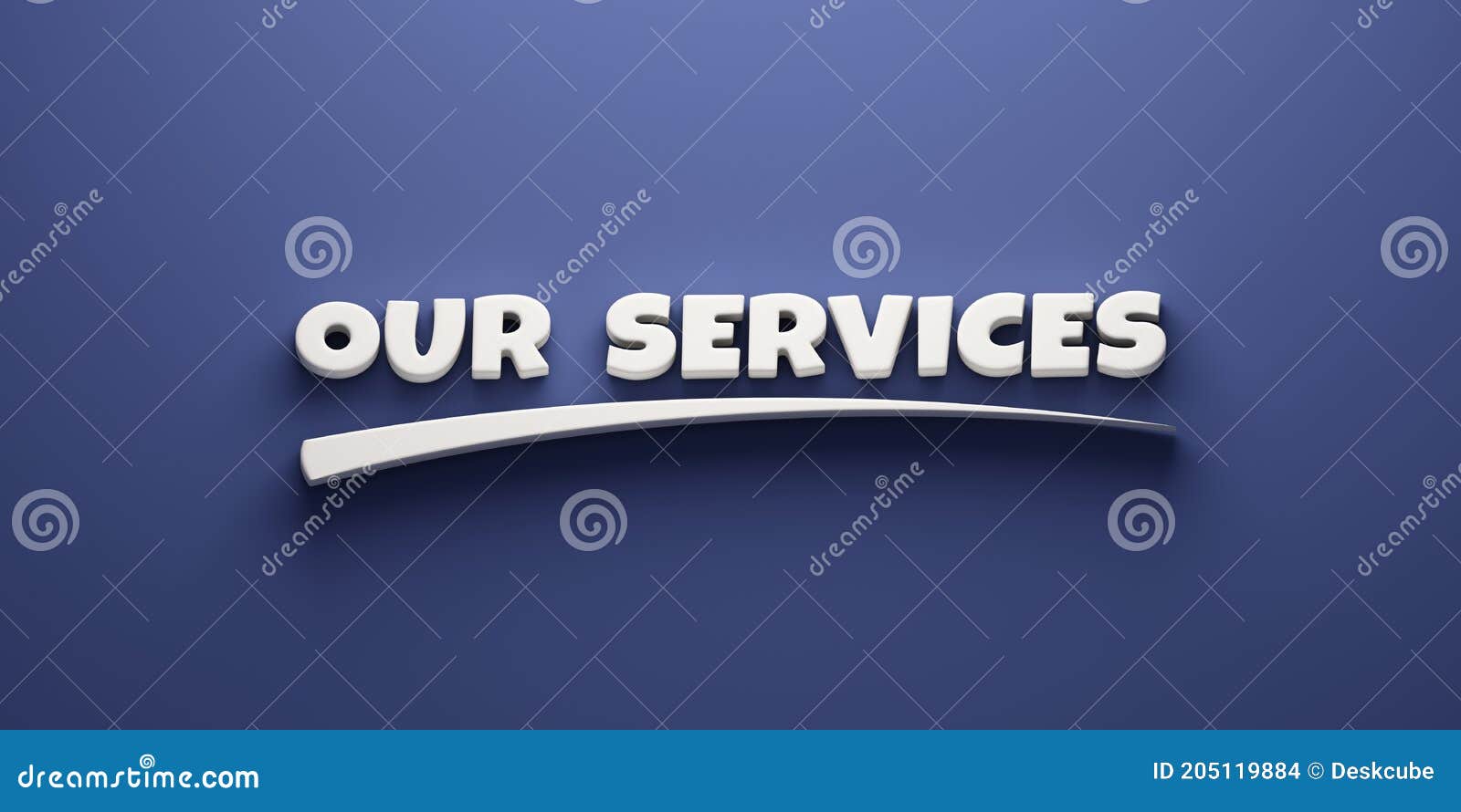 Our Services Writing. 3D Render Illustration Banner Stock Illustration ...
