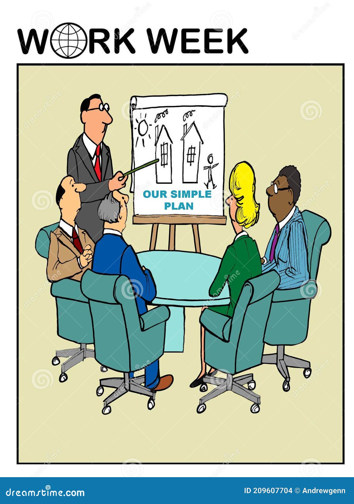 Our simple plan stock illustration. Illustration of strategy - 209607704