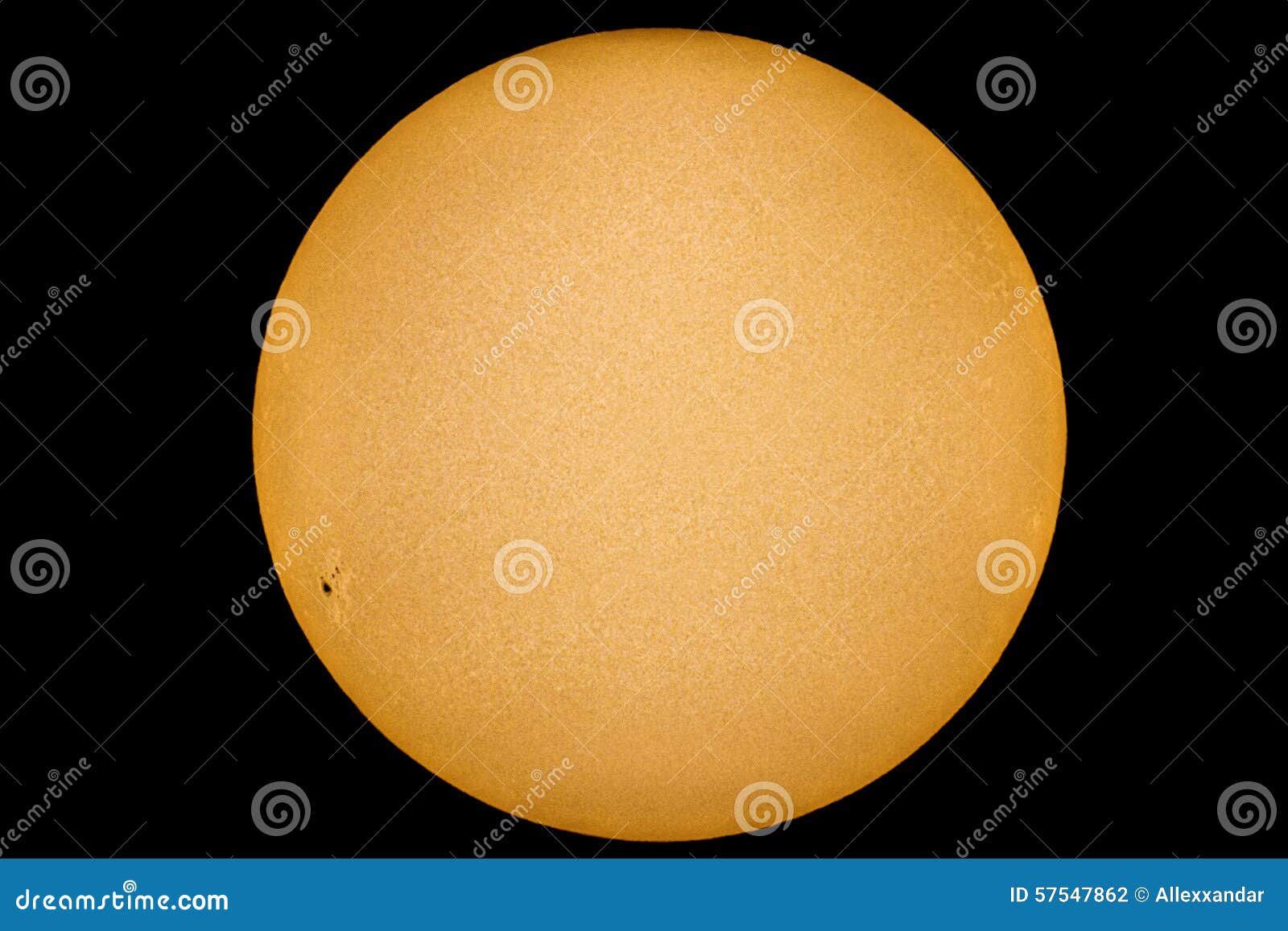 Our Sun with Sunspots Real Picture with Telescope and Sun Filter Stock ...