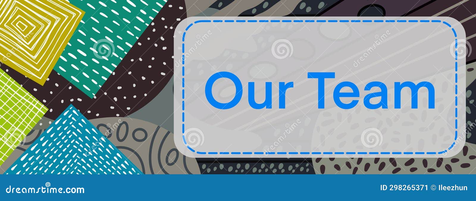 Our Team Colorful Grey Abstract Design Elements Text Horizontal Stock ...