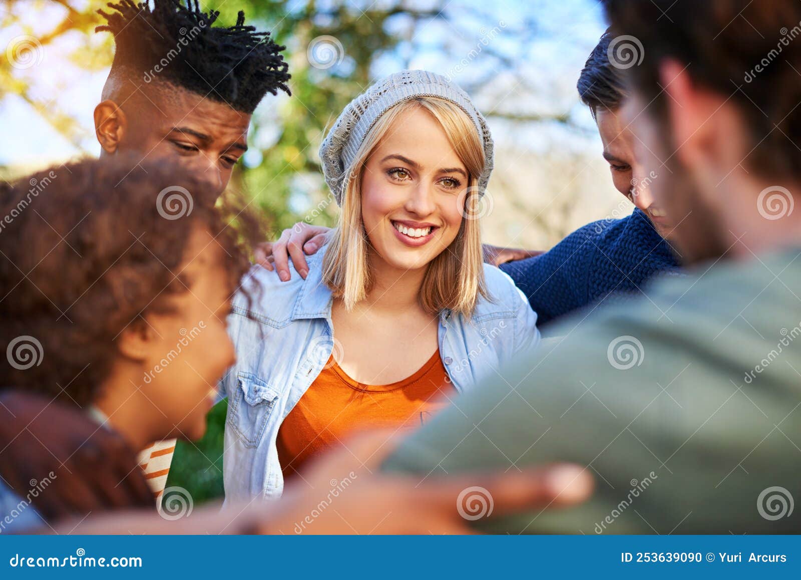 Our Teamwork Could Make Anything Work. a Group of Students Hanging Out ...