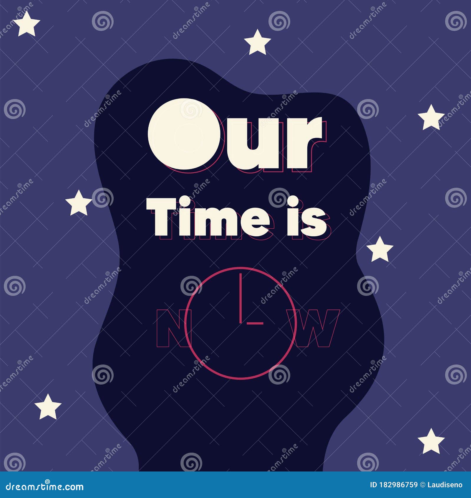 Our time is now poster stock vector. Illustration of money - 182986759