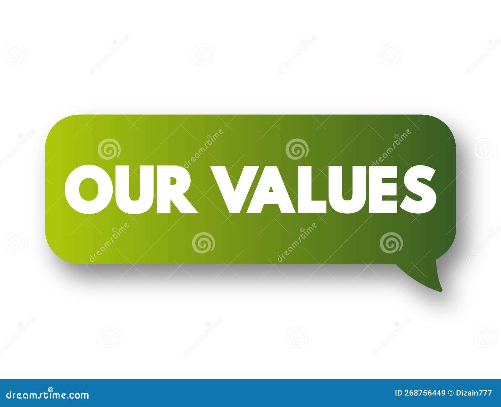 Our Values Text Message Bubble, Concept Background Stock Illustration ...