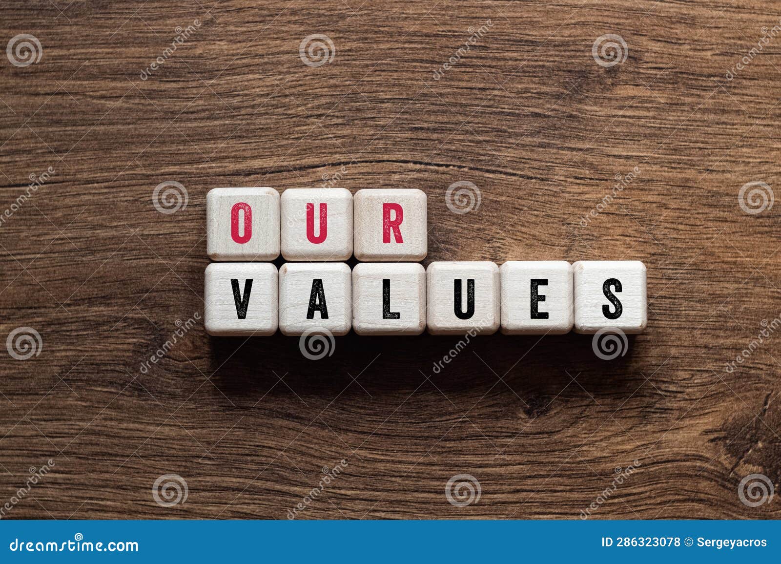 Our Values - Word Concept on Building Blocks, Text Stock Photo - Image ...