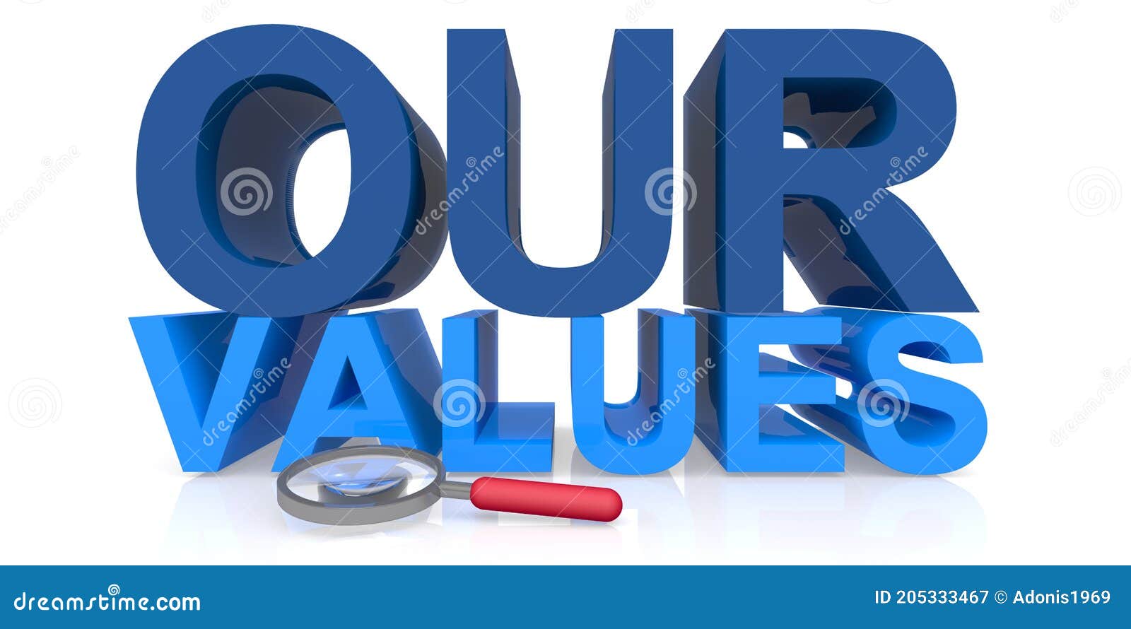Our values on white stock illustration. Illustration of honest - 205333467