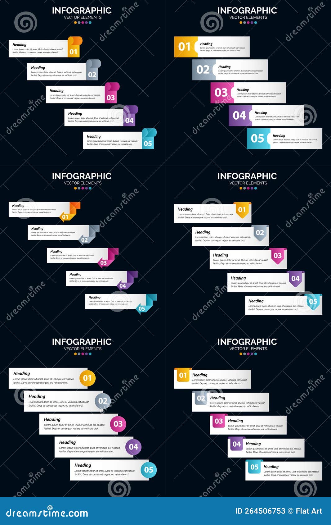 Our Vector 6 Infographics Pack Includes a Range of Business-themed ...