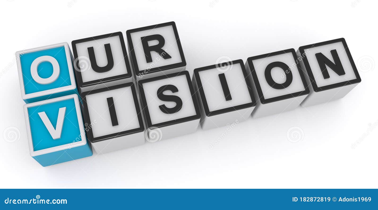 Our vision word blocks stock illustration. Illustration of authority ...