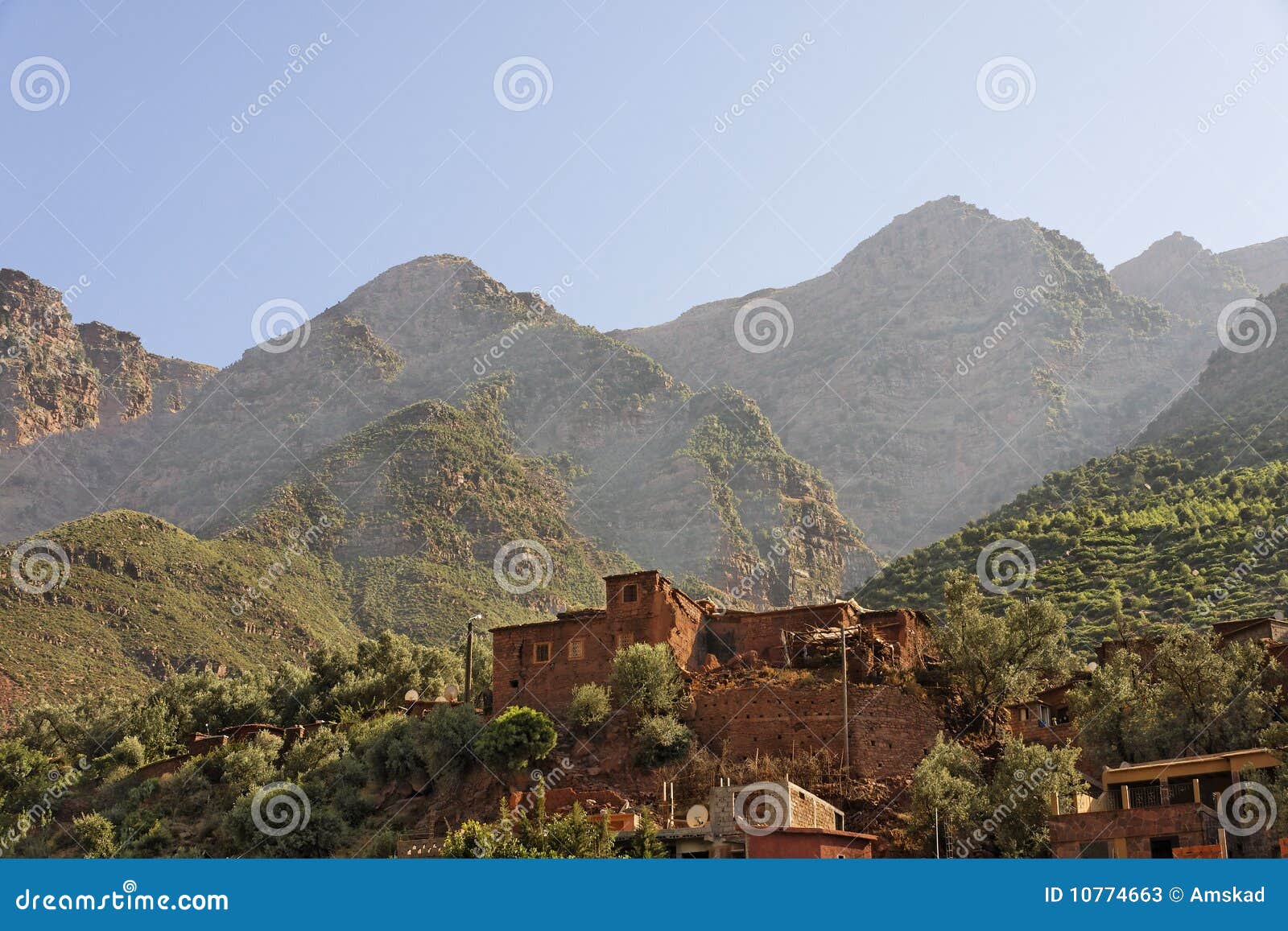 Ourika Valley stock image. Image of mountains, town, treck - 10774663