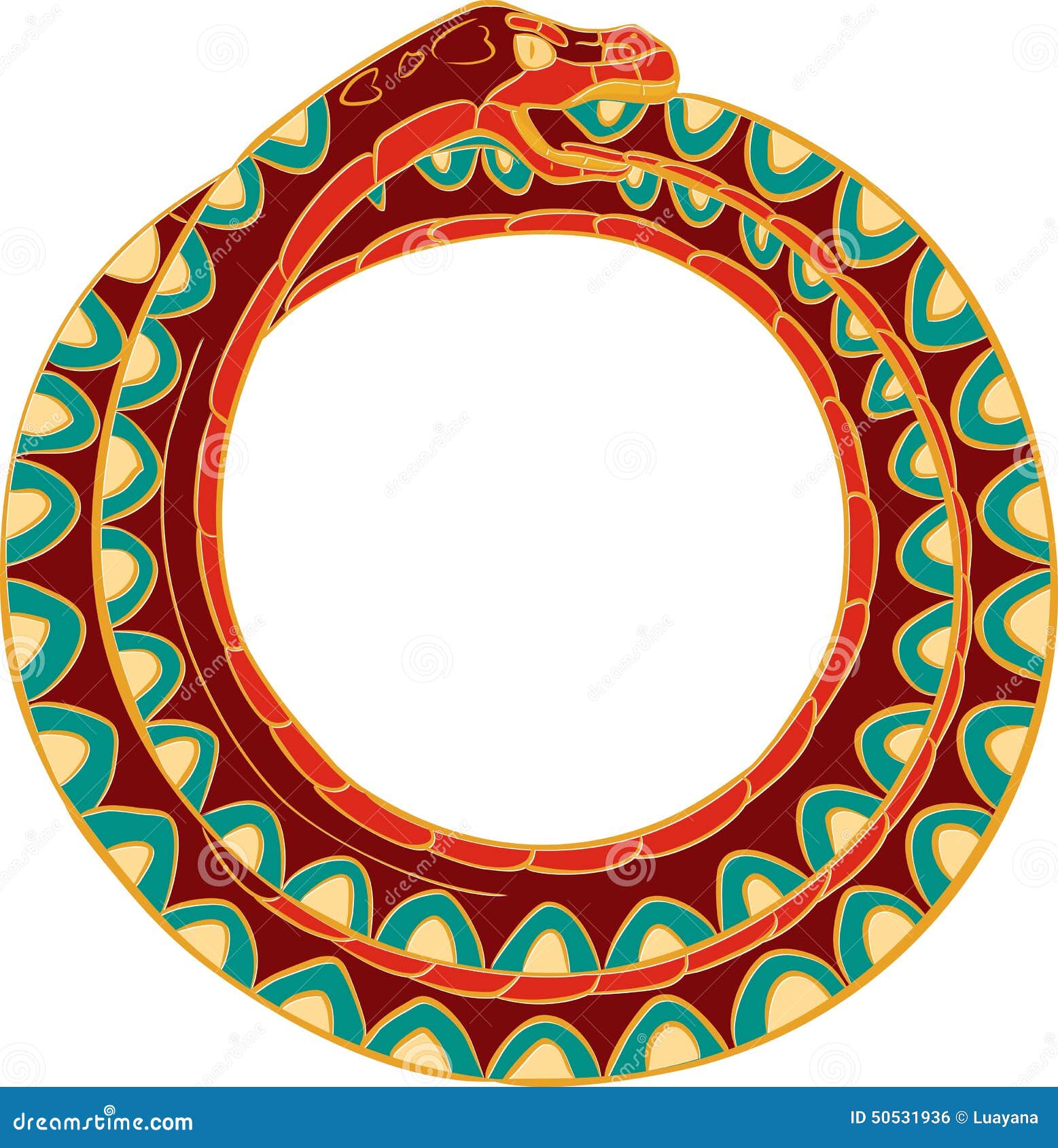 Ouroboros illustration de vecteur. Illustration du mythe - 50531936