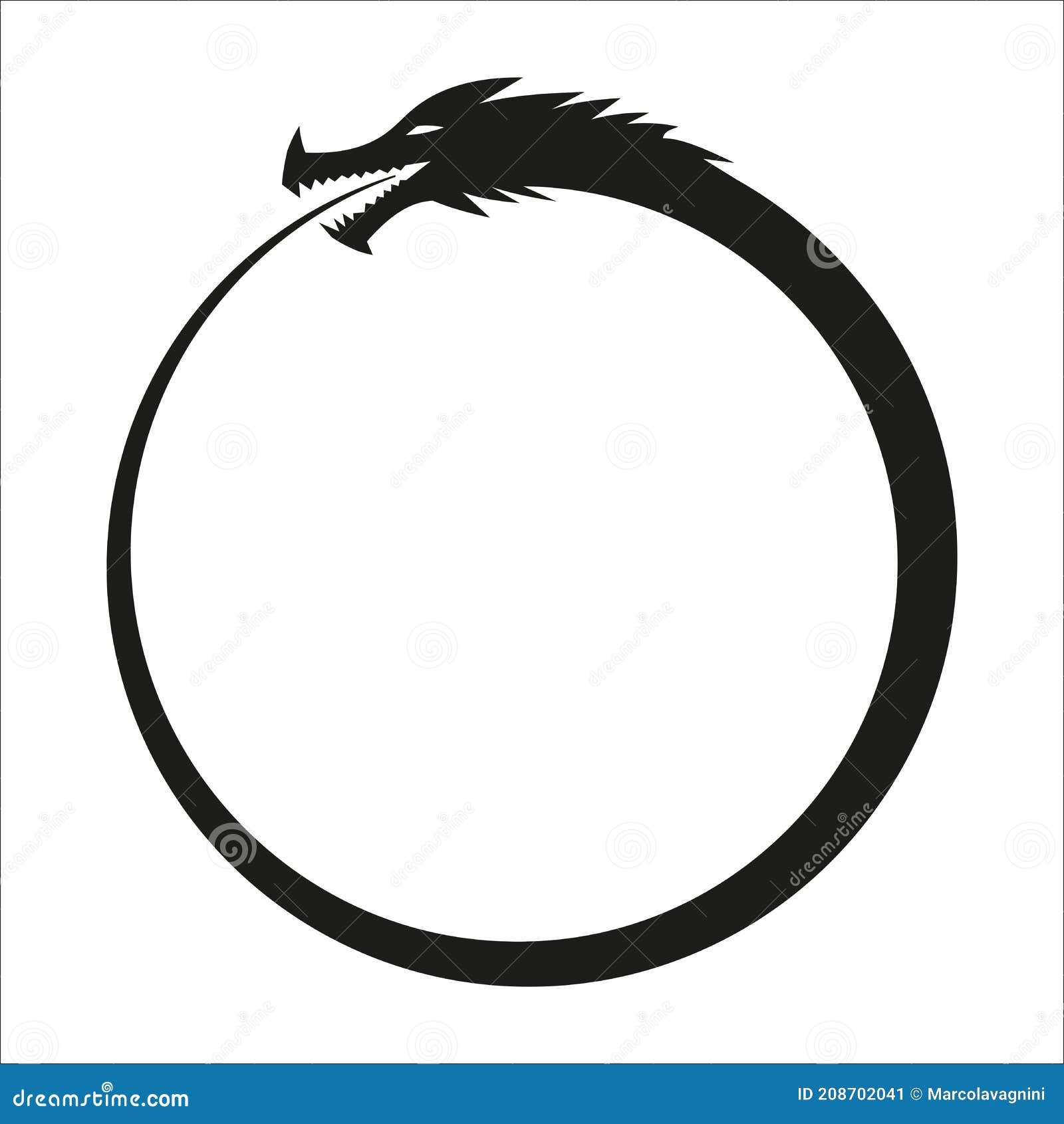 Ouroboros Infinity Symbol Cartoon Vector | CartoonDealer.com #216312887