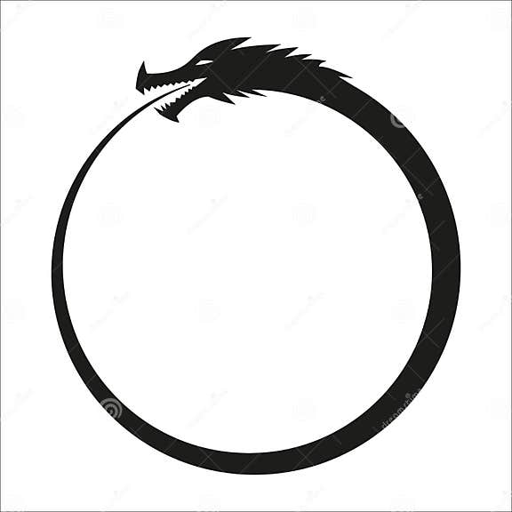 Ouroboros Infinity Symbol stock vector. Illustration of vector - 208702041