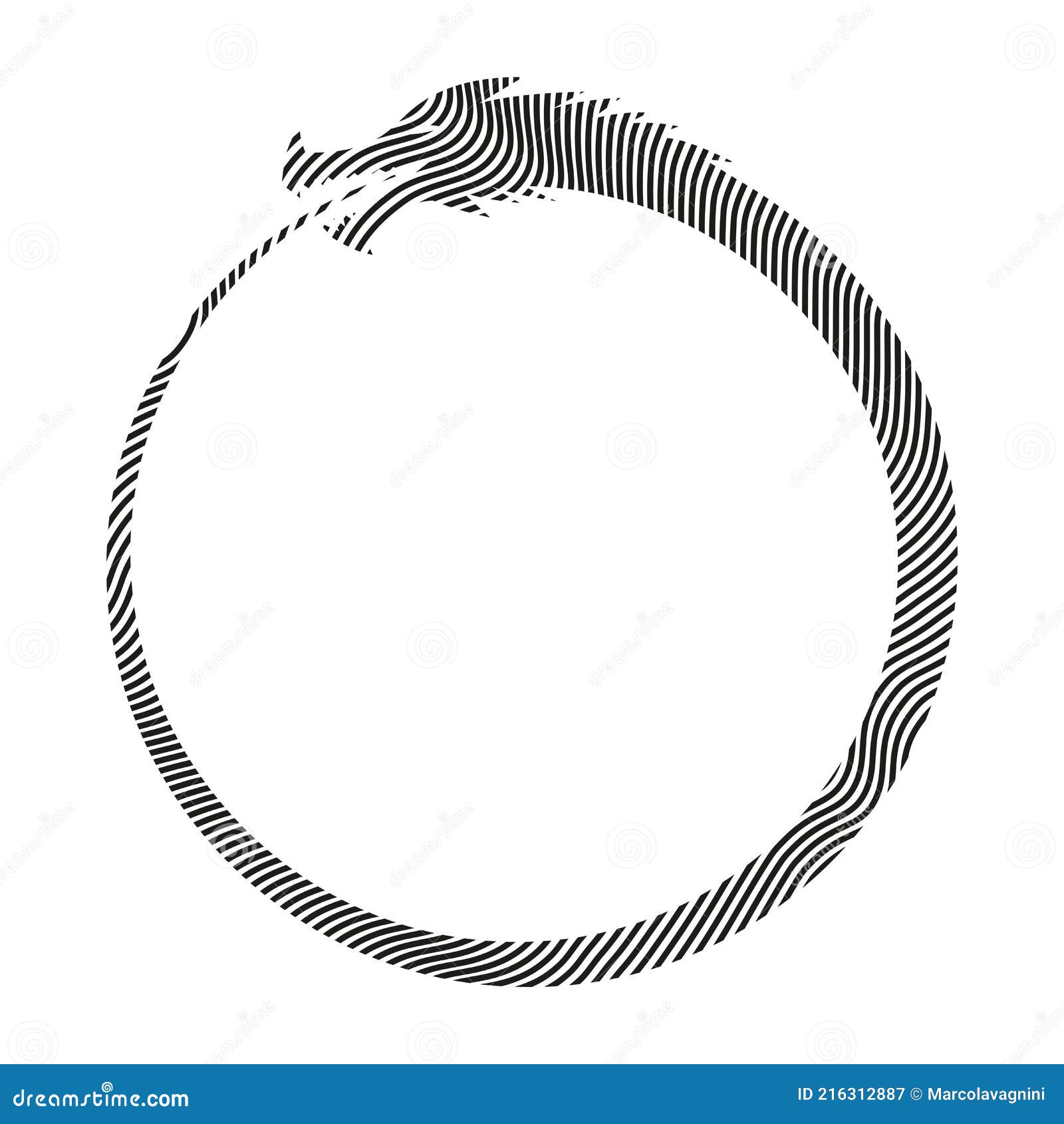 Ouroboros Infinity Symbol stock vector. Illustration of dragon - 216312887