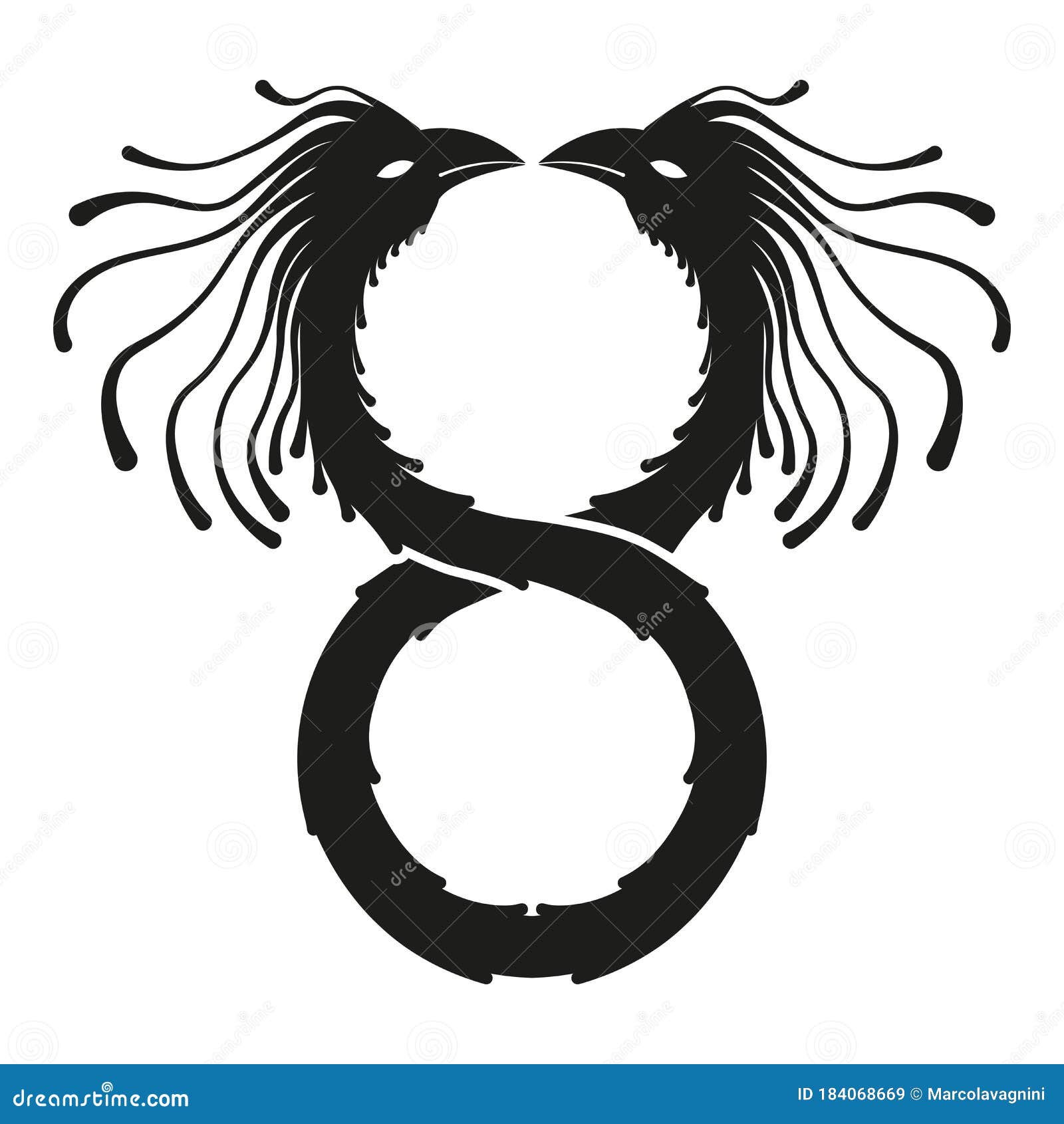 Ouroboros Symbol of Infinity with the Phoenix Stock Vector ...