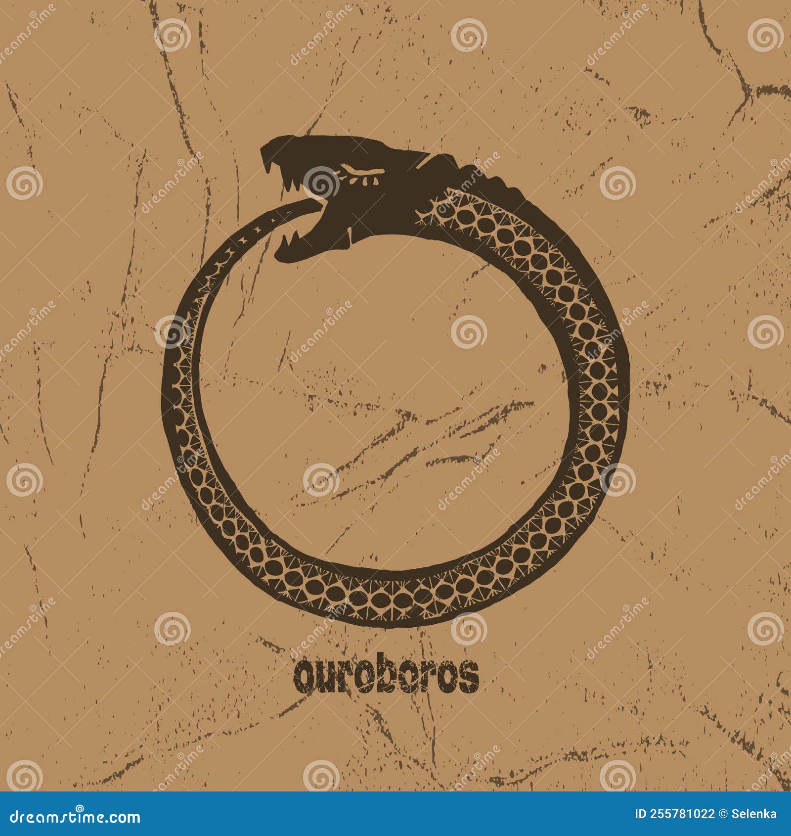 Ouroboros Vector Logotype, Circle Snake Stock Vector - Illustration of ...