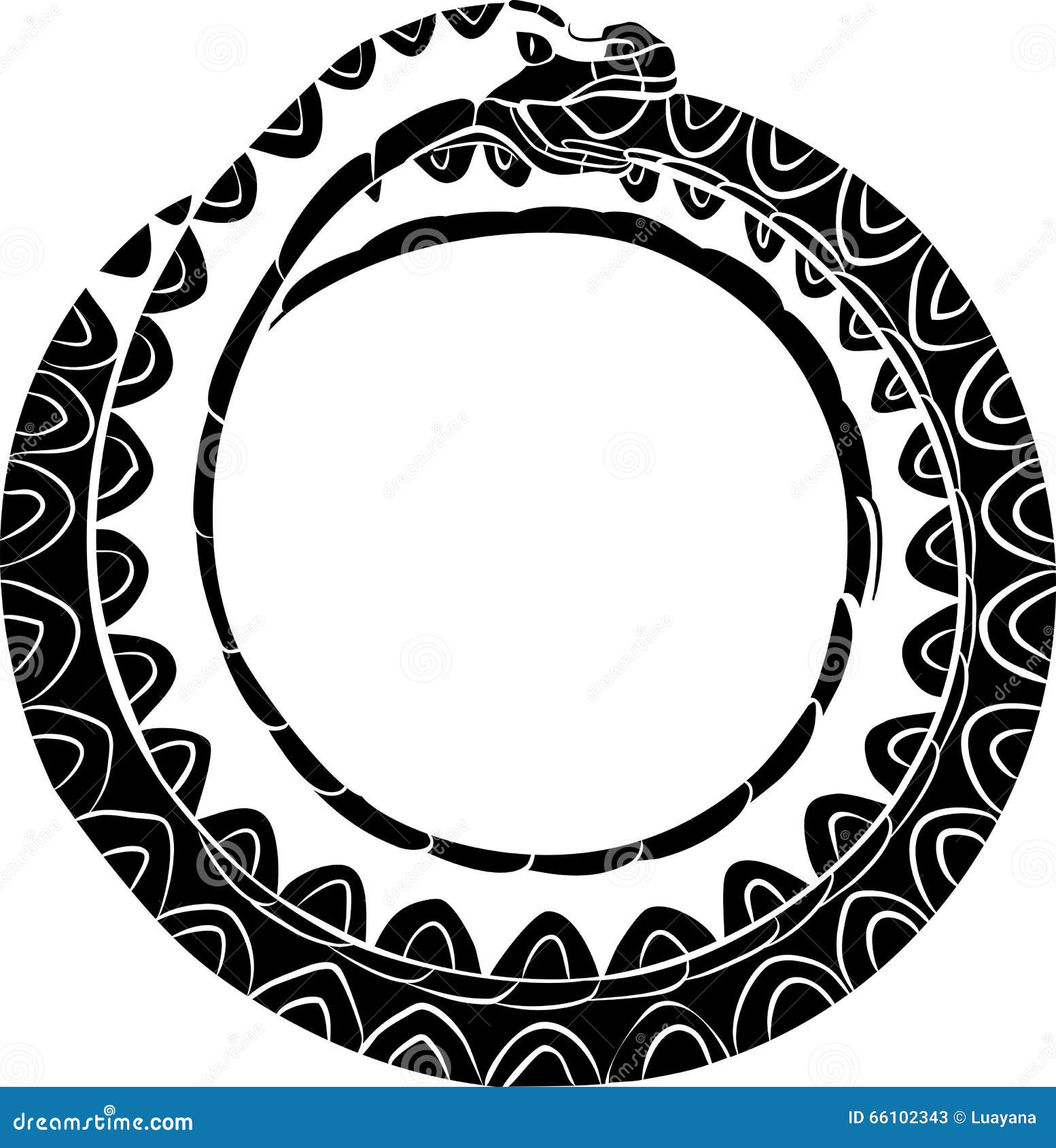 Ouroboros stock vector. Illustration of symbolism, black - 66102343