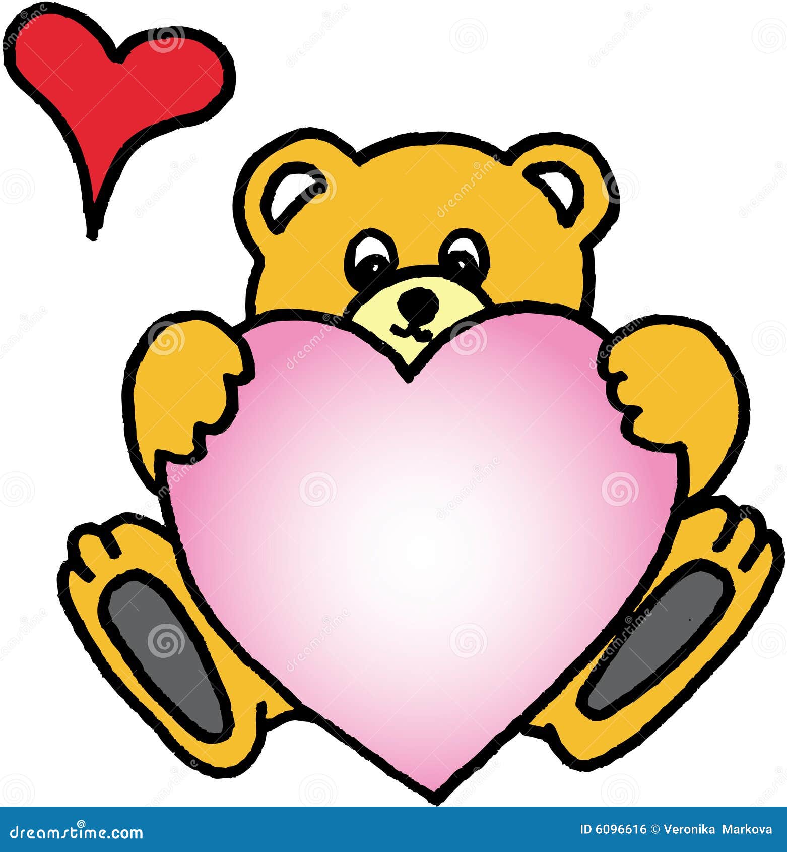 Ours De Nounours Avec Le Coeur Illustration de Vecteur - Illustration ...