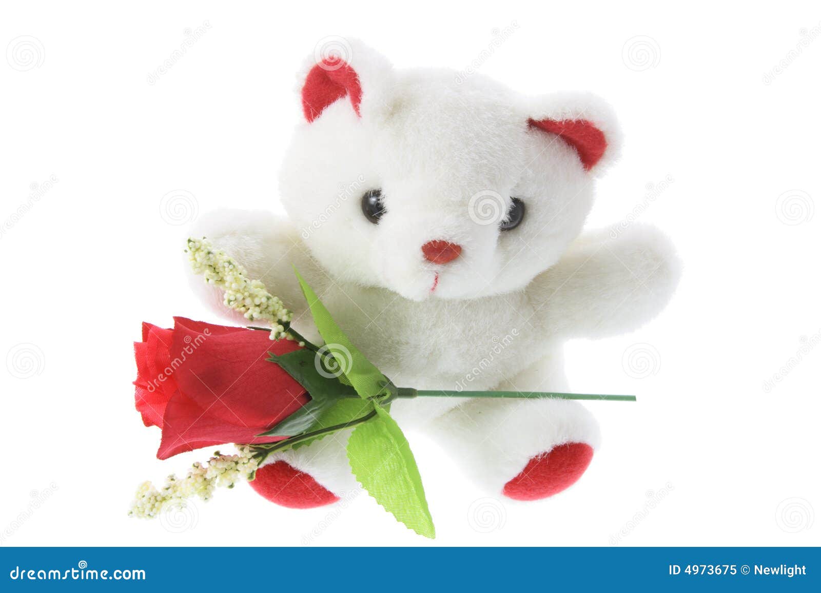 Ours De Nounours Avec Les Roses Rouges Image stock - Image of objet ...