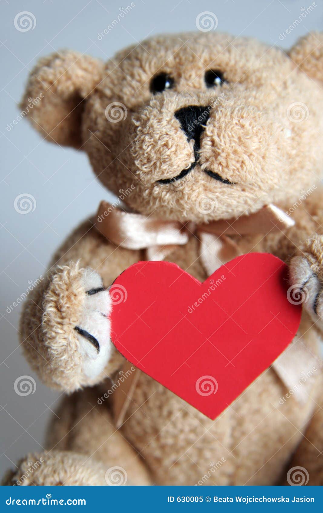 Ours De Nounours Avec Un Coeur Image stock - Image du enfants, émotion ...