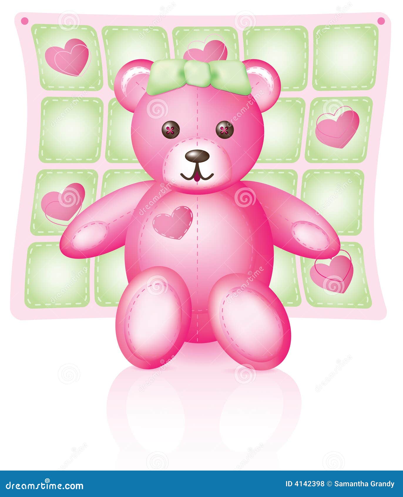 Ours de nounours rose illustration de vecteur. Illustration du nounours ...