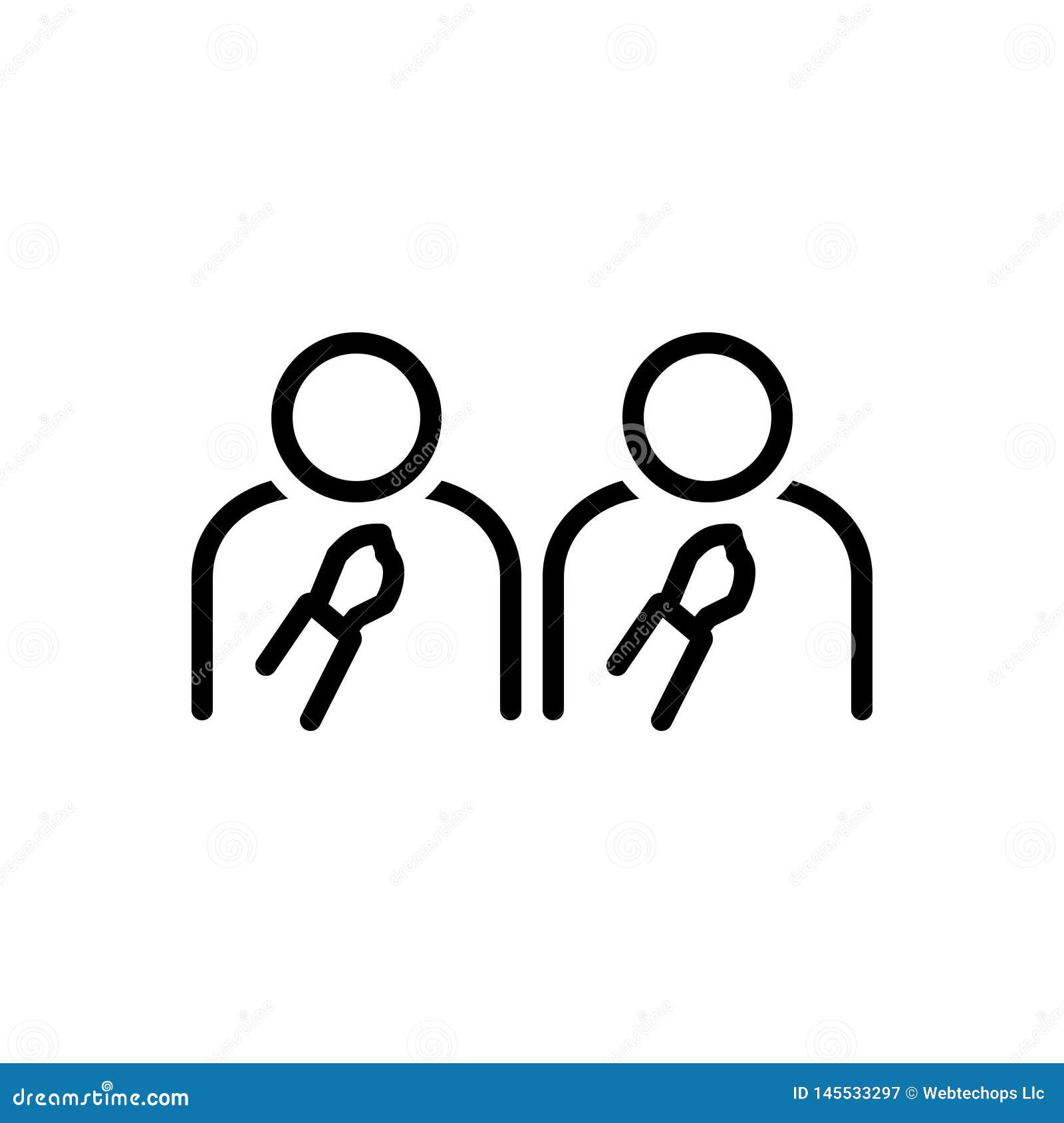 Black Line Icon for Ours, Ourselves and Team Stock Vector ...