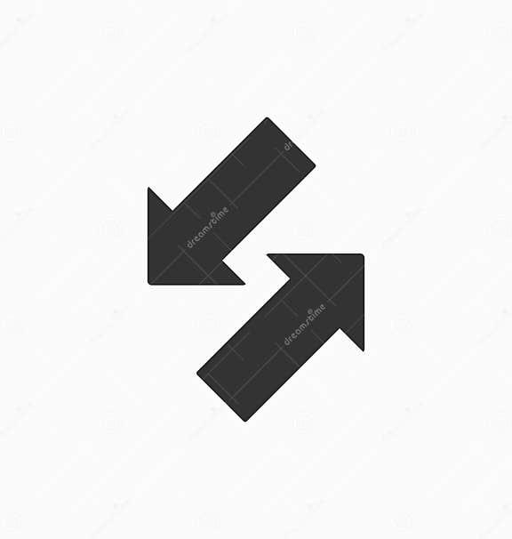 In out arrows icon vector stock vector. Illustration of telecoms - 92221064