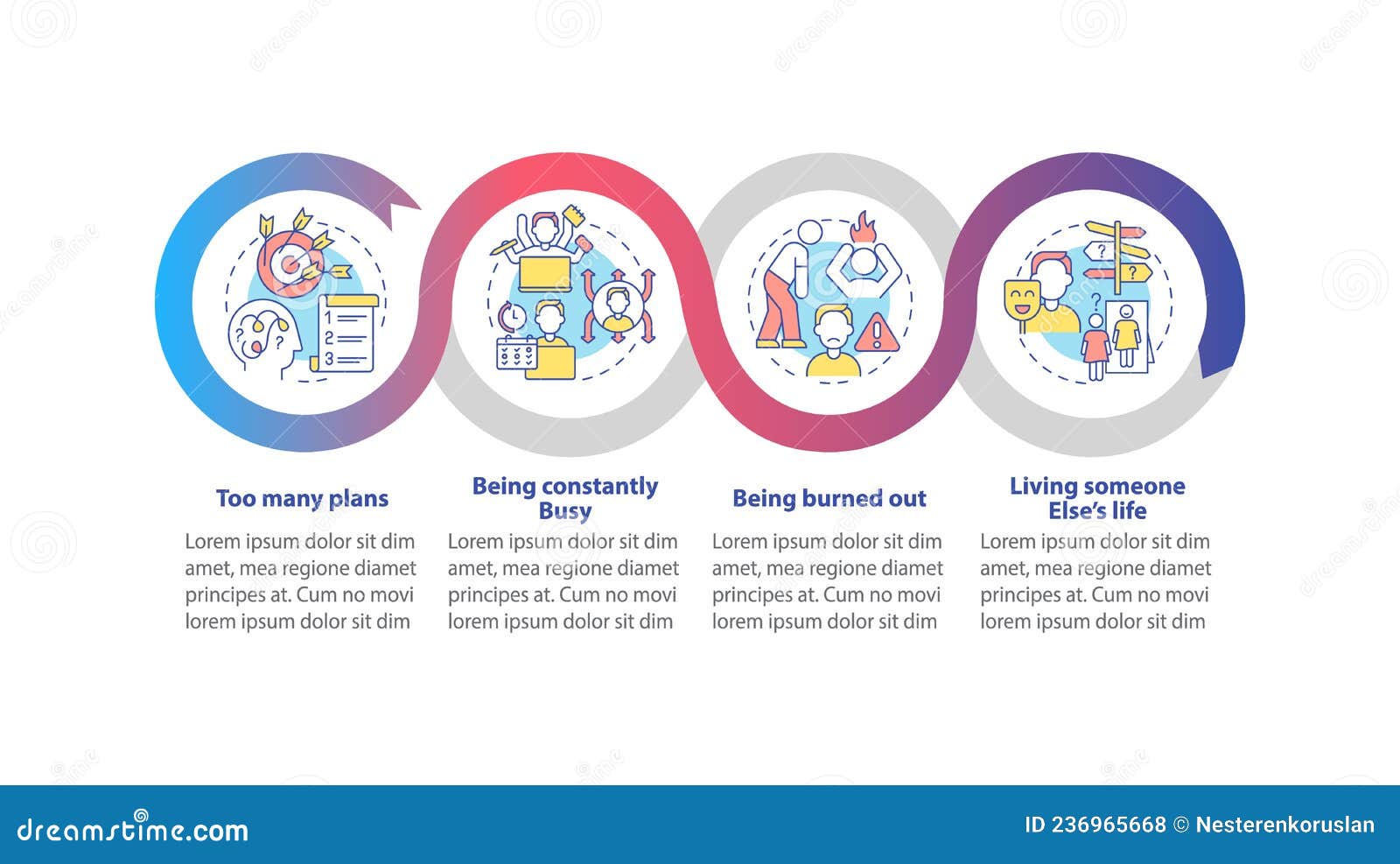 Out of Balance Life Loop Infographic Template Stock Vector ...