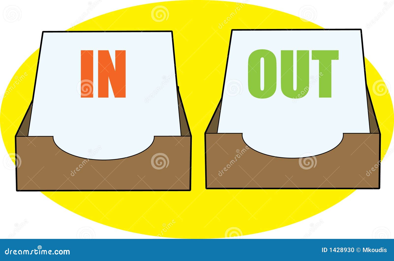 In & Out bins stock vector. Illustration of files - 1428930