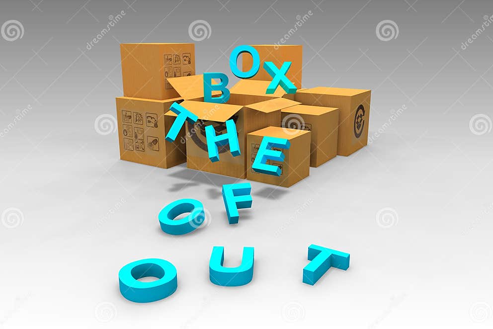 Out of the box stock illustration. Illustration of packing - 13130543