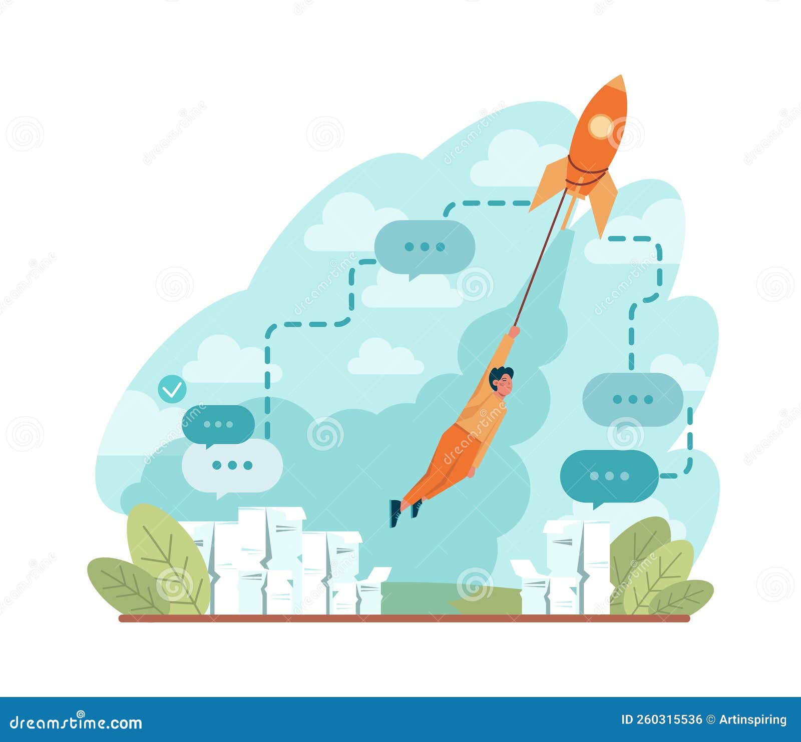 Out of the Box Concept. Breakthrough a Barrier, Problem Solution Stock ...