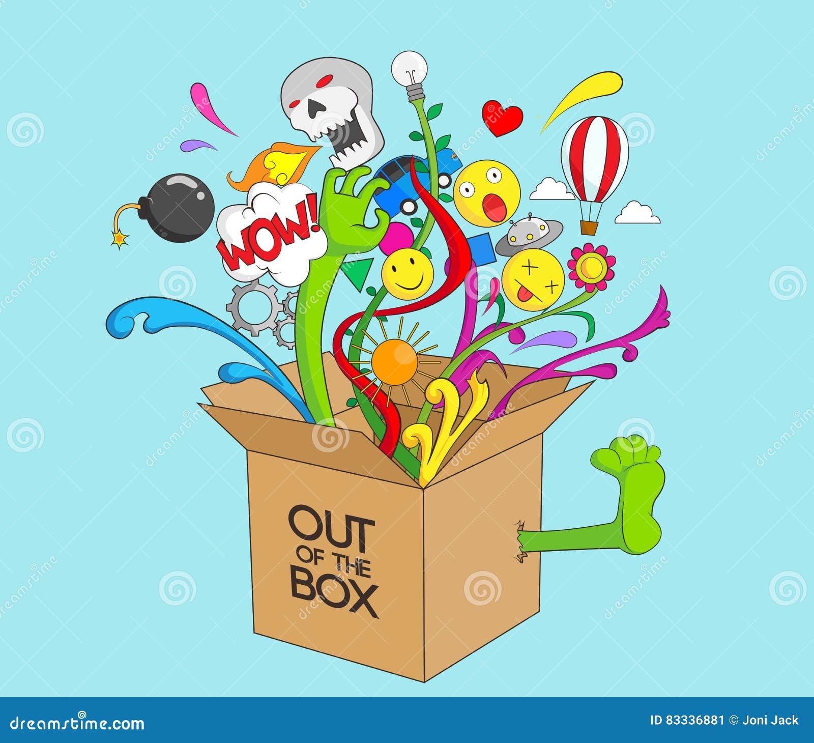 Out of the box stock vector. Illustration of ideas, unique - 83336881