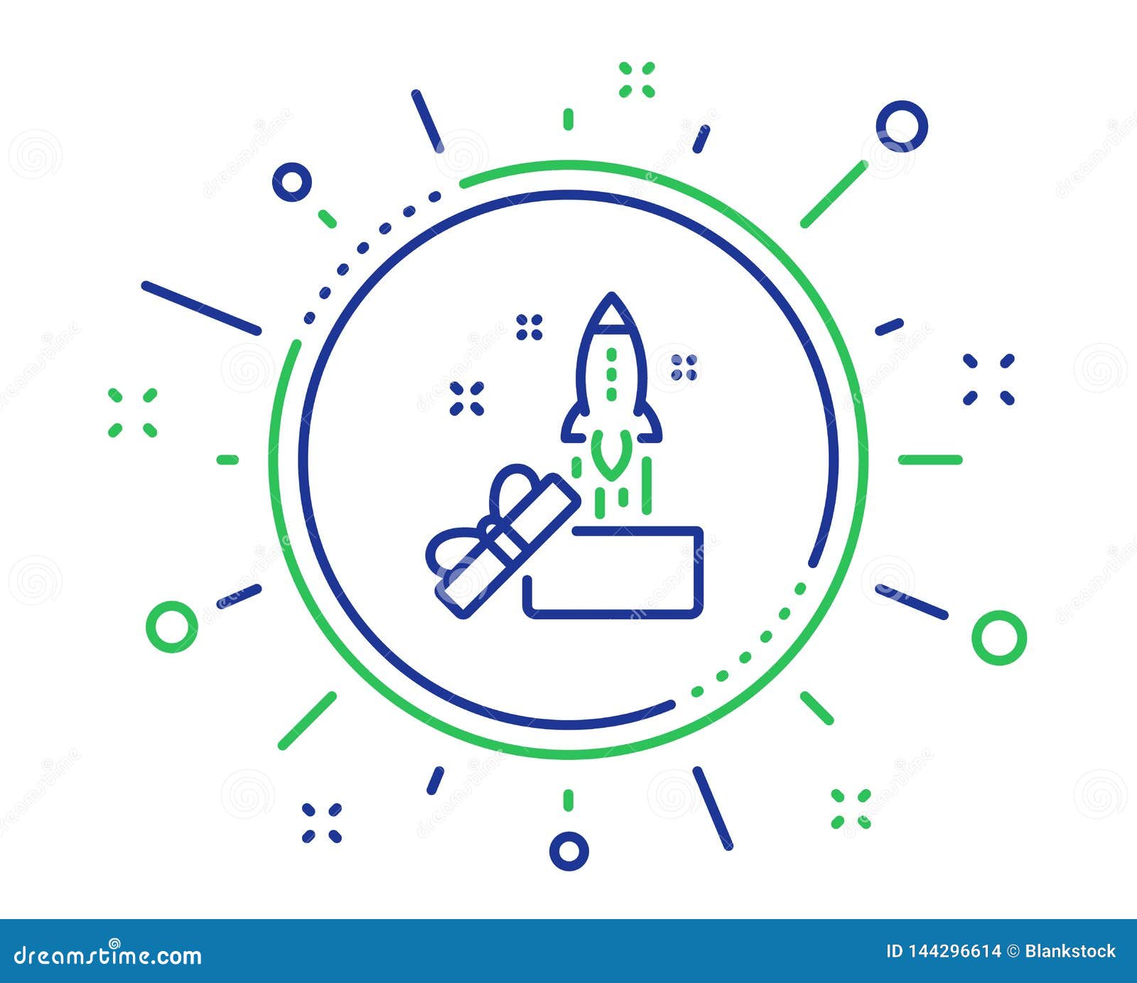 Out of the Box Line Icon. Launch Project Sign. Vector Stock Vector ...