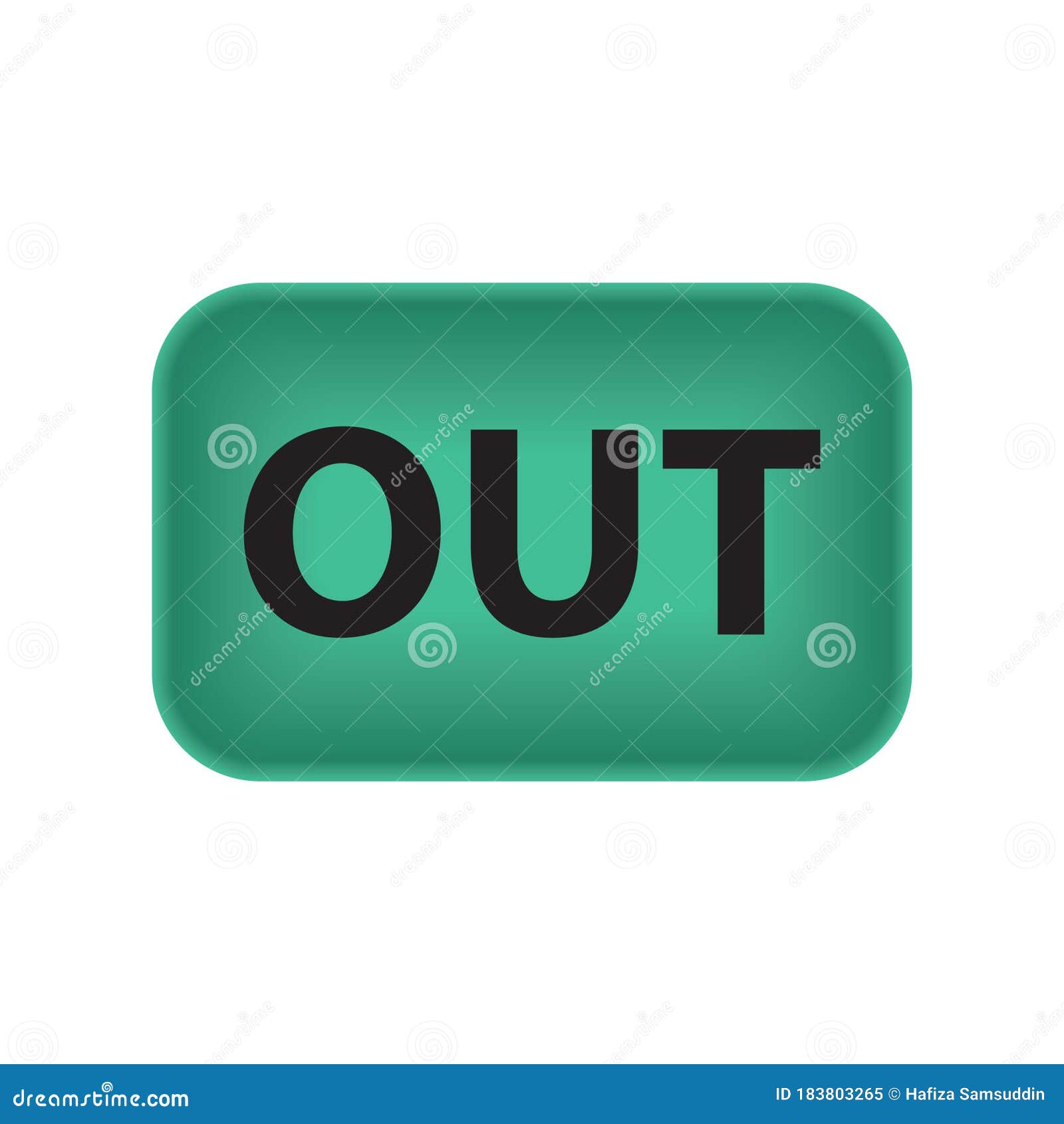 Out Button. Vector Illustration Decorative Background Design Stock ...