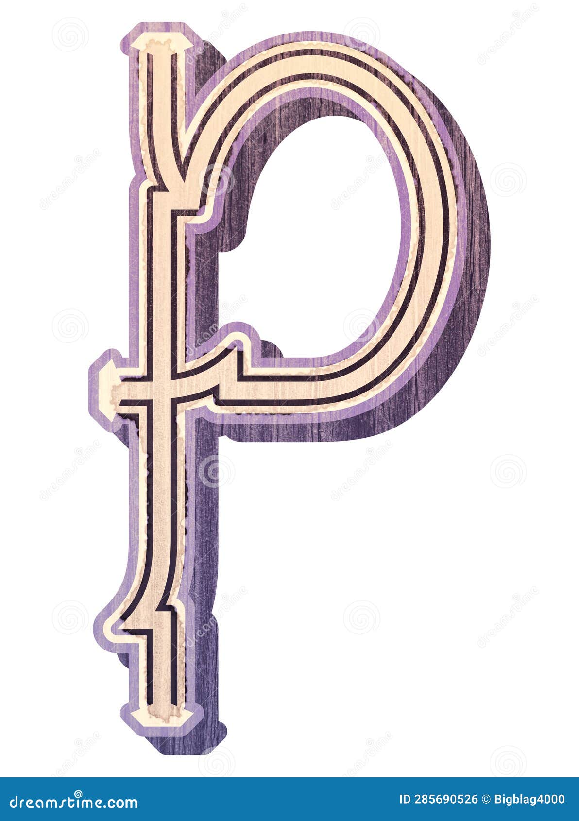 Letter P Decorative Alphabet Logo Isolated On White Background. Elegant ...