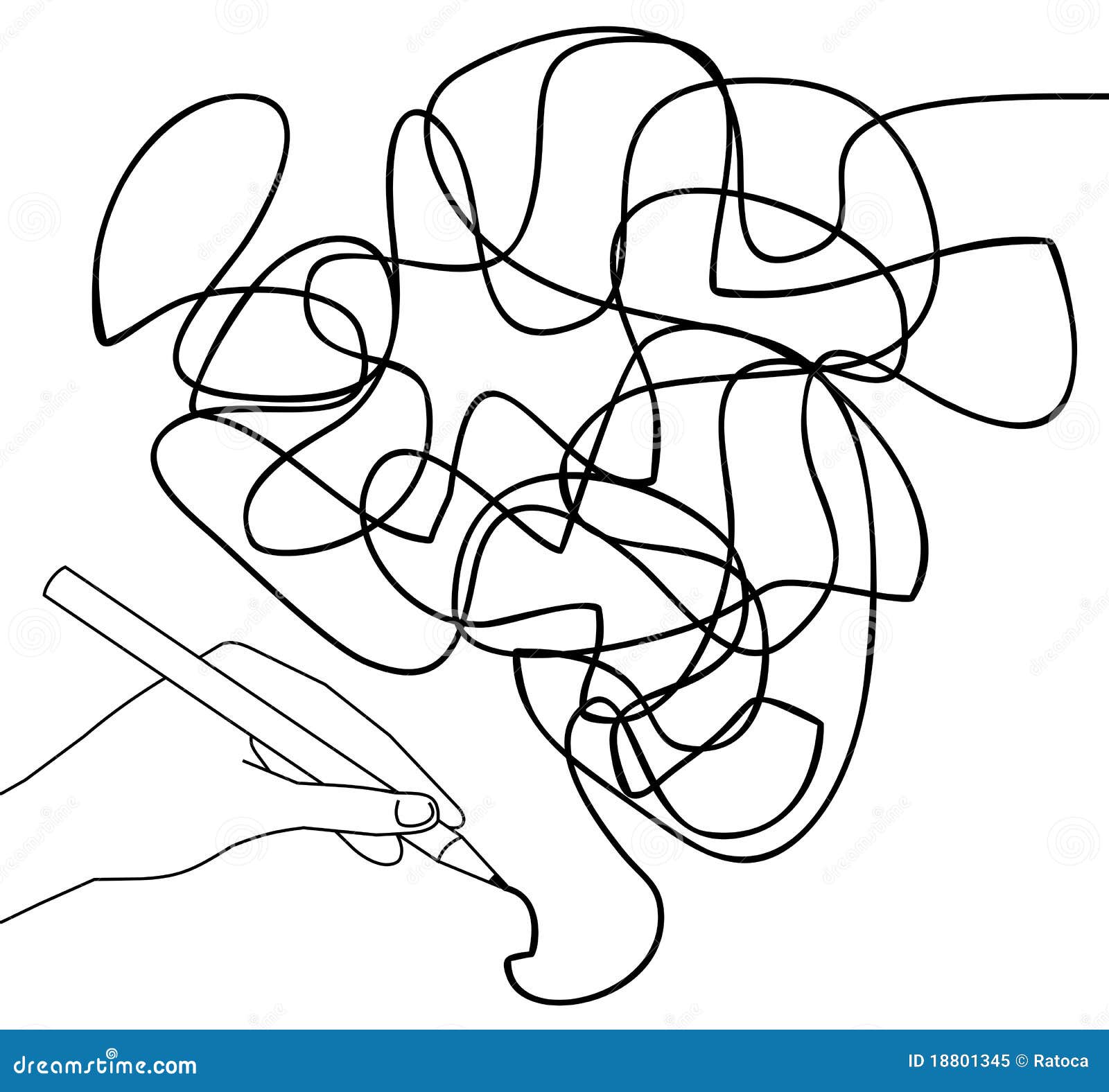 Out of control stock vector. Illustration of busy, drawing - 18801345