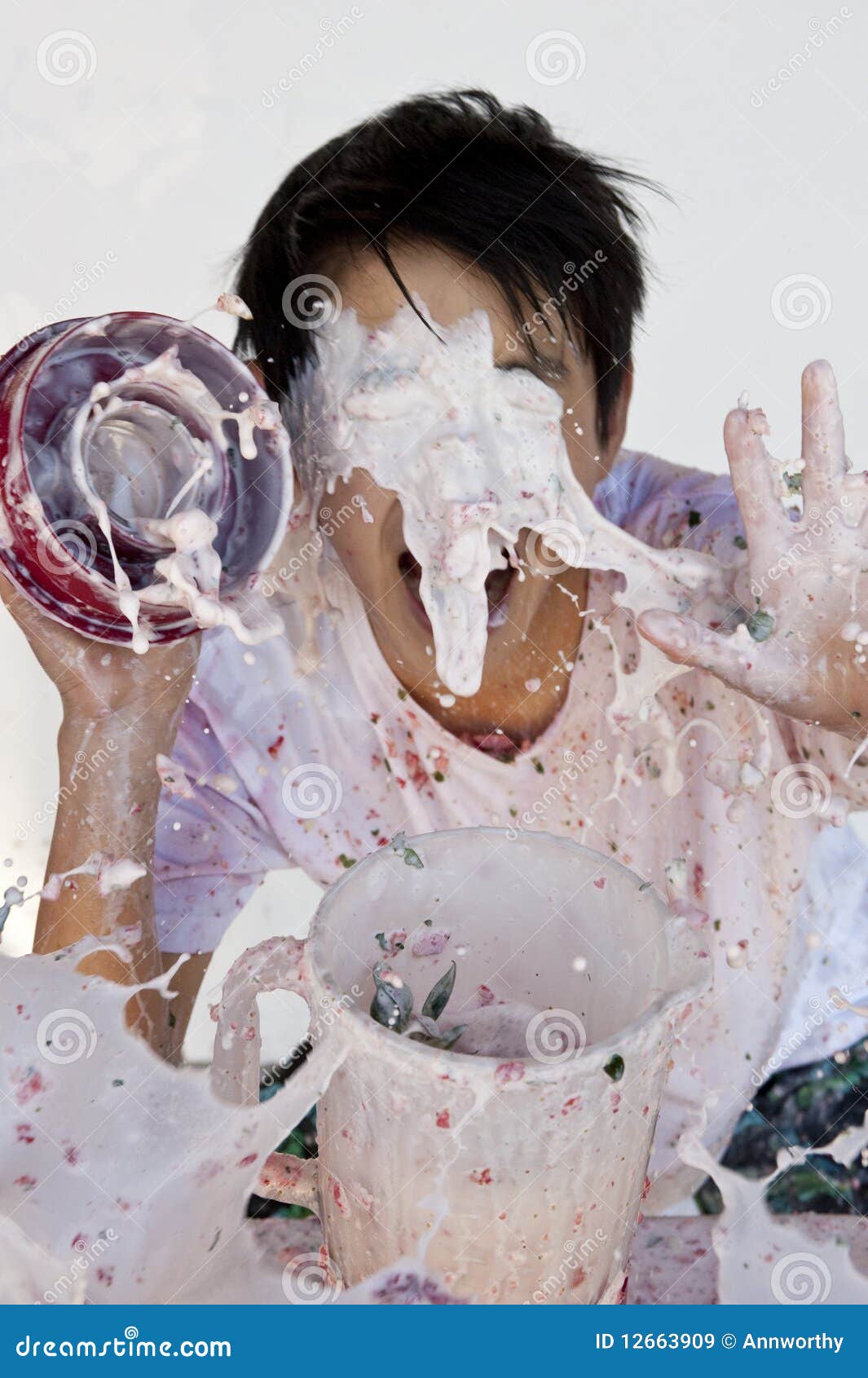 Out of Control Overflowing Blender Stock Image - Image of youth ...