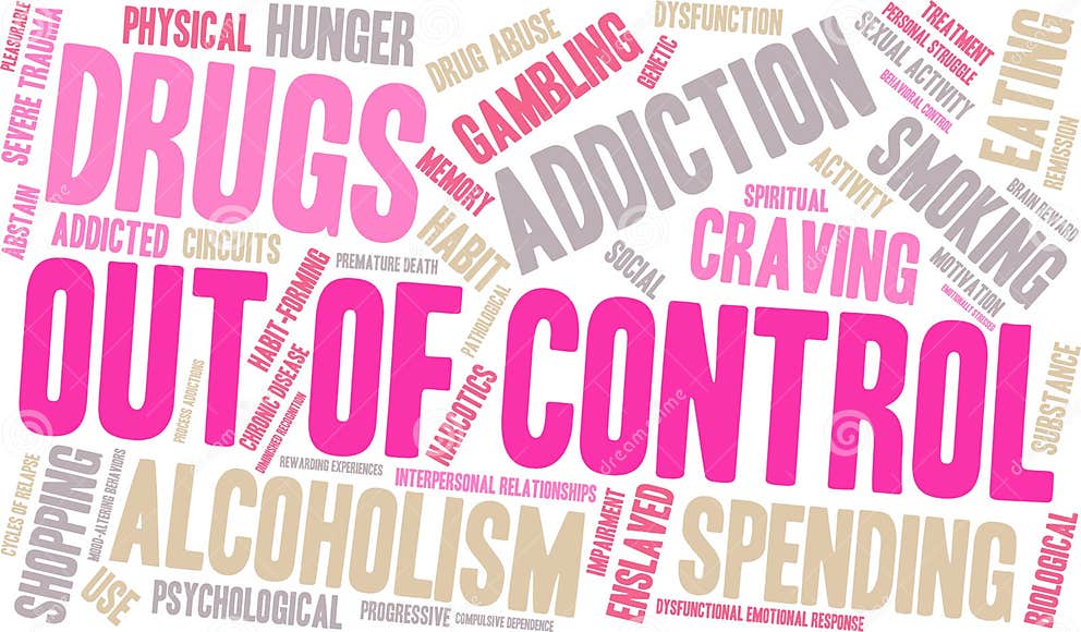 Out of Control Word Cloud stock vector. Illustration of forming - 98662704