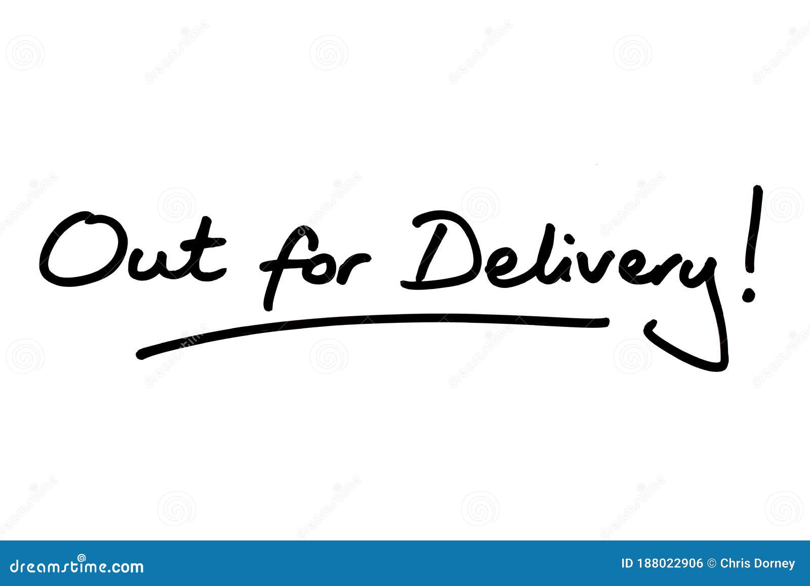 Out for Delivery stock illustration. Illustration of notice - 188022906