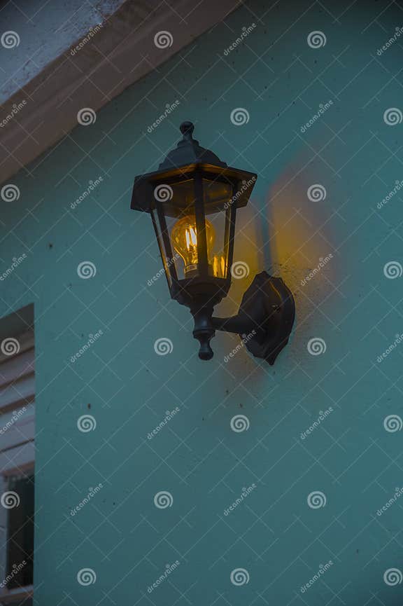 Out door dim lights stock photo. Image of lights, door - 290229096