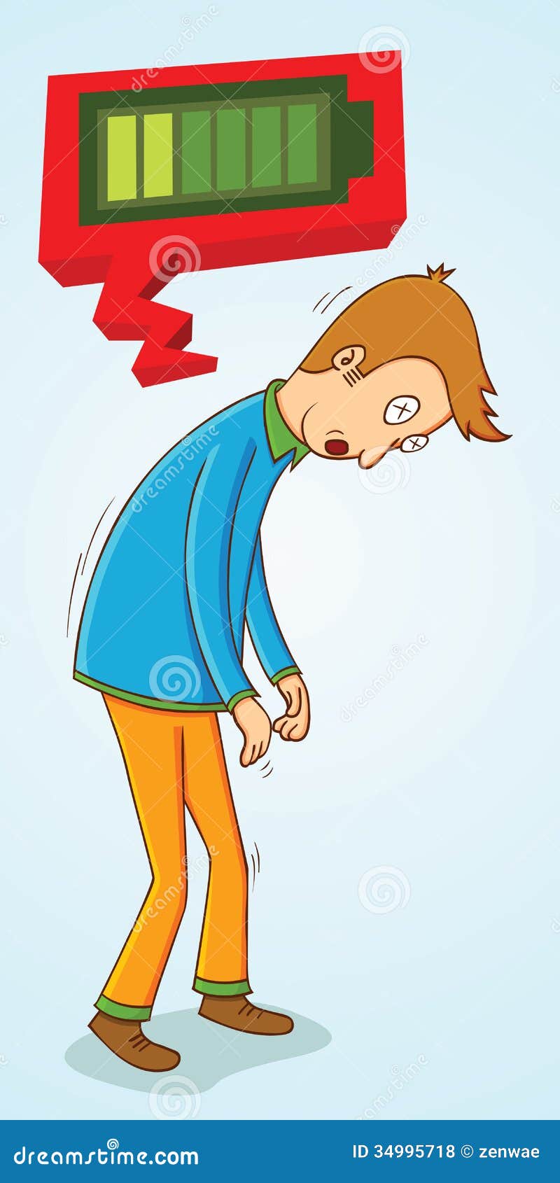 Out of Energy stock vector. Illustration of vector, walking - 34995718