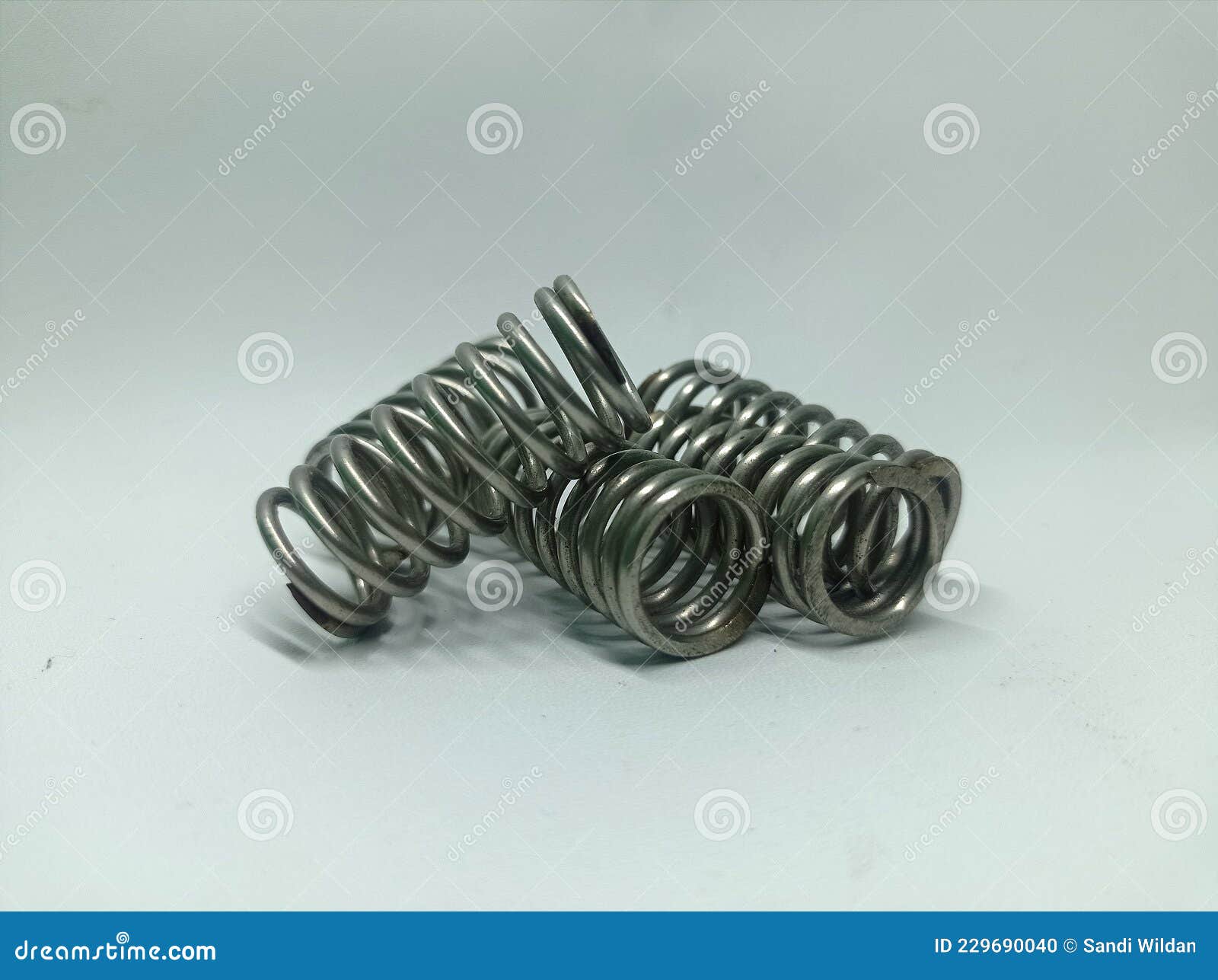 Out of Focus Stainless Steel Compression Spring Stock Photo - Image of ...