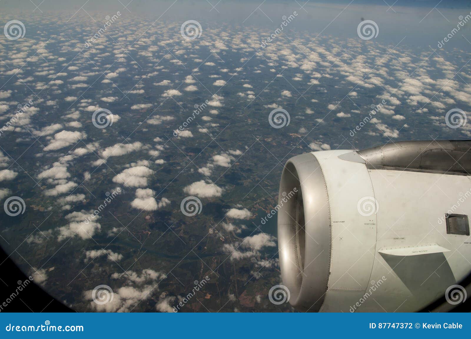 Out Jet Window Jet Engine in Air Stock Photo - Image of taking, skies ...