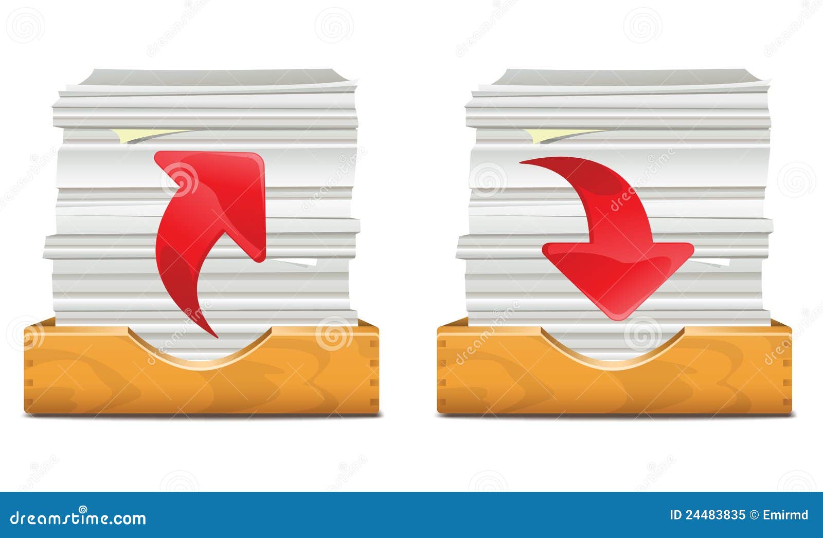 In and Out Mailbox stock illustration. Illustration of inbox - 24483835