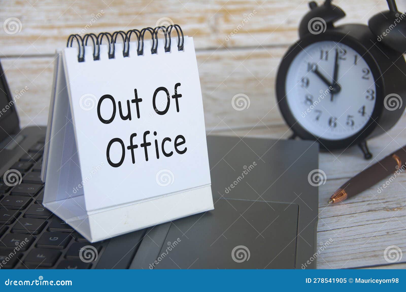 Out of Office Notification Text on White Notepad. Out of Office Concept ...