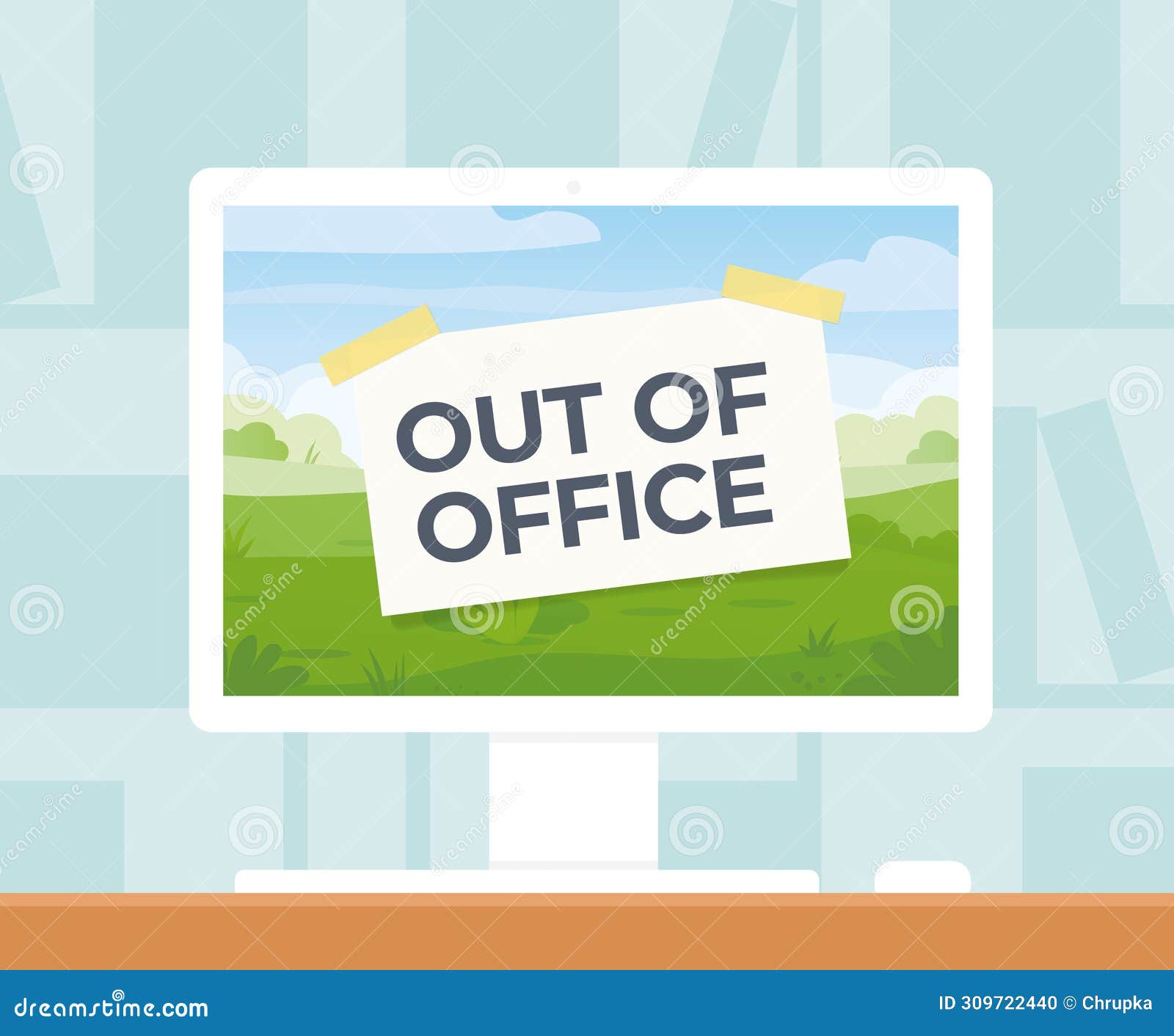 Out of Office Relax Paid Time Off Spring, Summer Vacation Concept Stock ...