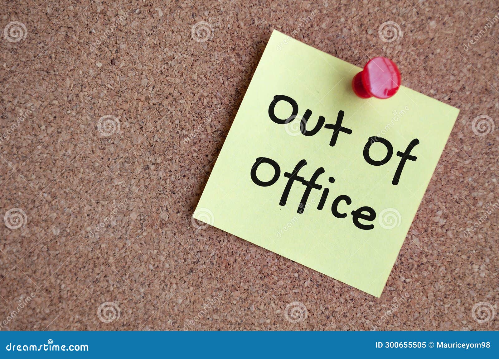 Out of Office Text on Sticky Note. Out of Office Concept Stock Image ...