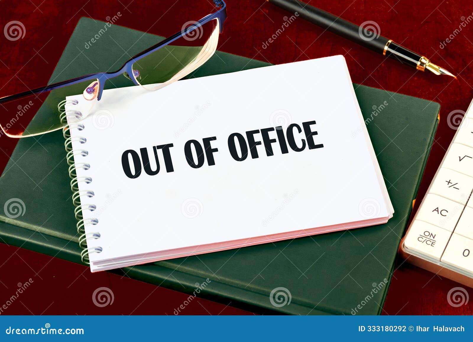 OUT of OFFICE Words Written Top View in Notepad Stock Photo - Image of ...