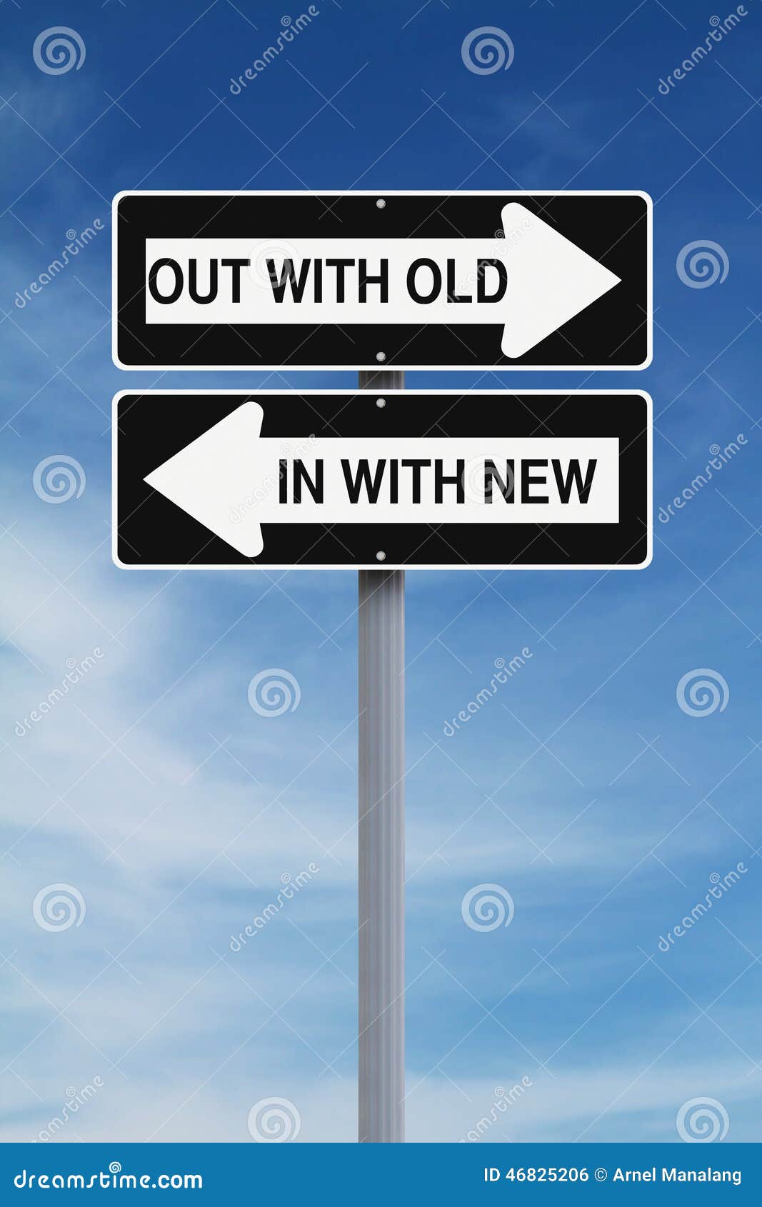 Out with the Old stock photo. Image of road, beginning - 46825206