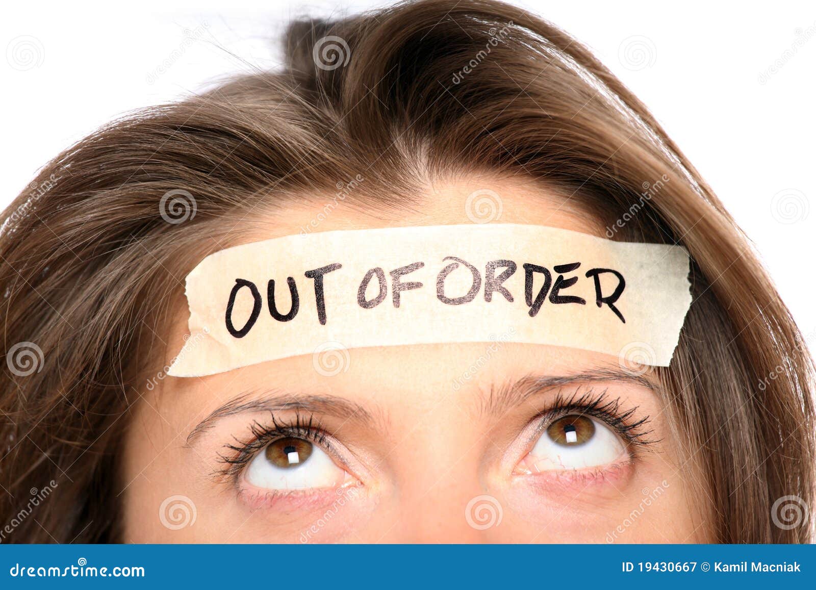 Out of order stock image. Image of expression, hair, adult - 19430667