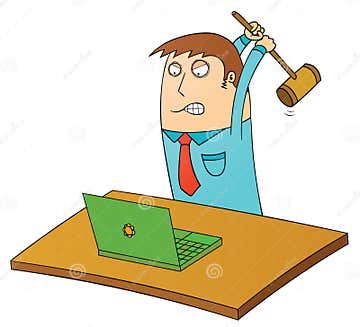 Out of order computer stock vector. Illustration of vector - 32250496